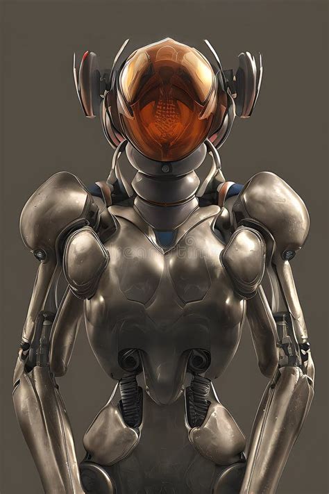Fantasy Woman Robot Great Design For Any Purposes Stock Illustration