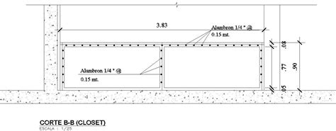 Cross Section B B Of Closet In Detail Autocad Drawing Dwg File Cad File