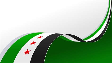 Waving Of Syrian Arab Republic New Flag Waving Flag Background For