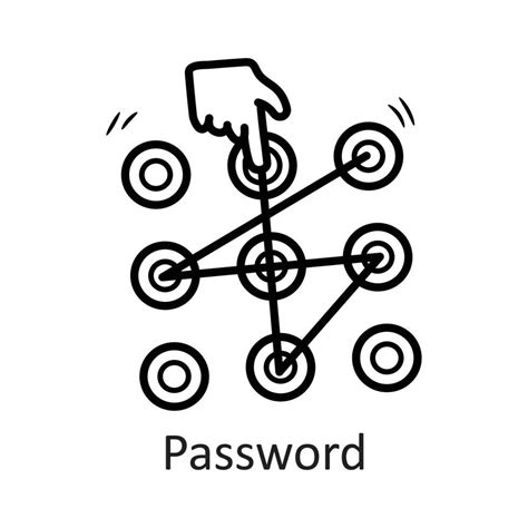 Password Vector Outline Icon Design Illustration Security Symbol On White Background Eps 10
