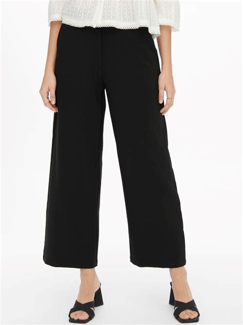 Jdy Cheetah High Waist Wide Leg Sort Rosenform As