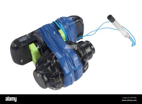 Improvised Explosive Device Ied Made From Hand Grenade With Cell