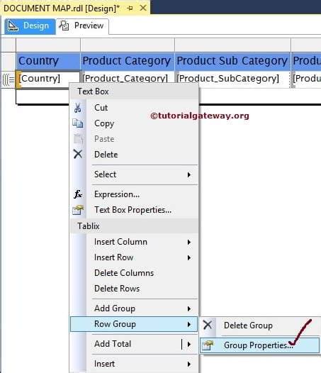 Document Map In Ssrs