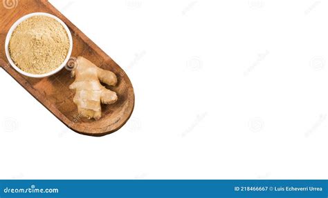 Organic Ginger Root Powder Zingiber Officinale Stock Image Image Of