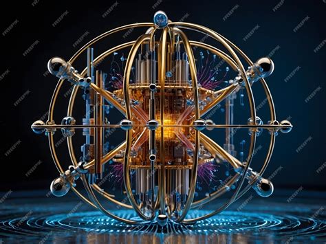 Futuristic Quantum Computing Circuitry Premium Ai Generated Image