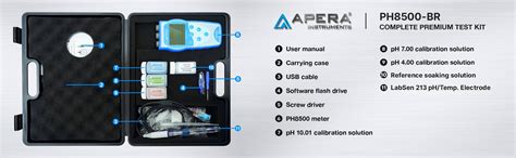 PH BR Portable PH Meter Tester Equipped With LabSen Professional Glass PH Electrode Is