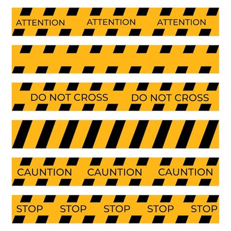 Premium Vector Warning Tapes Set For Construction And Crime Vector Illustaration
