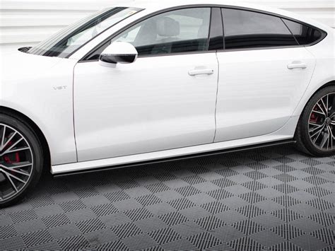 Audi S7 A7 S Line C7 Facelift Maxton Side Skirts Carbon Accents
