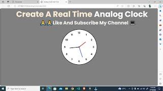 How To Create Analog Clock Using Htmlcss And Javascript Doovi