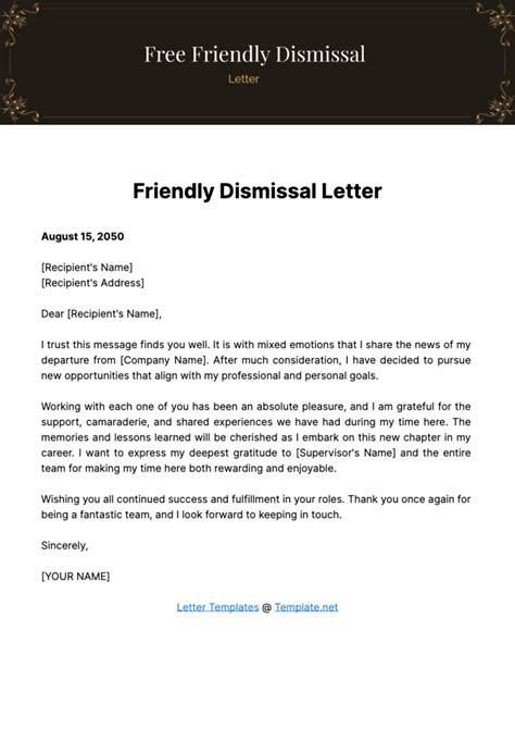 Constructive Dismissal Resignation Letter Template