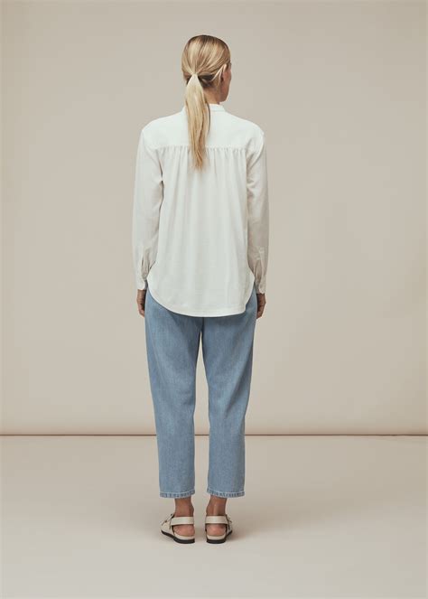 Ivory Textured Gather Detail Shirt Whistles