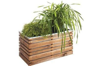 Jardipolys Bac à fleurs moderne Lign Z 202 litres Pots bacs et