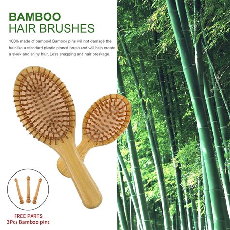 Mrd Hair Brush Set Natural Bamboo Comb Paddle Macao Ubuy