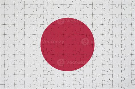 A Bandeira Do Japão é Retratada Em Um Quebra Cabeça Dobrado 13284902