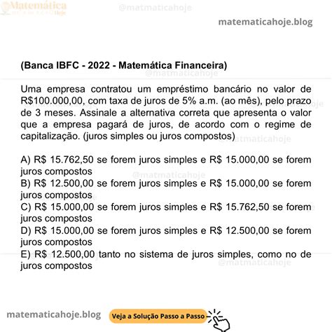 Matemática para Concursos Matemática Financeira Banca IBFC Nível Médio