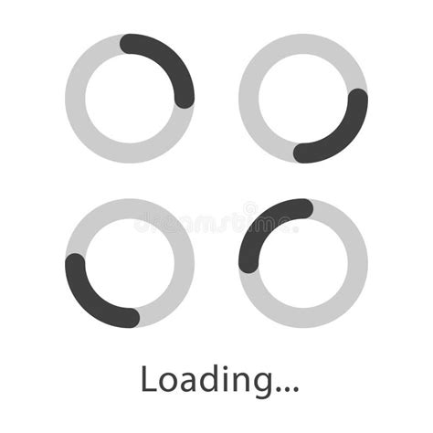 Circular Loading Sign Isolated On White Background Illustration