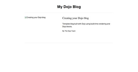 dojo blog template codesandbox