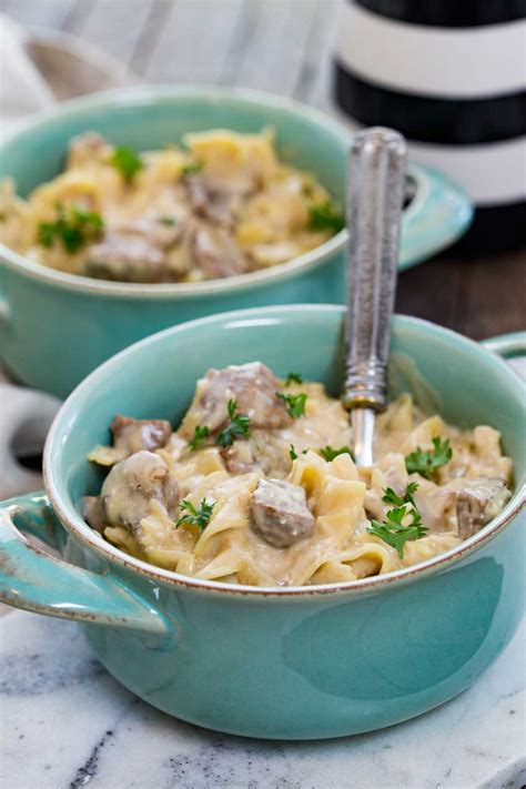 Crockpot Beef Stroganoff With Golden Mushroom Soup
