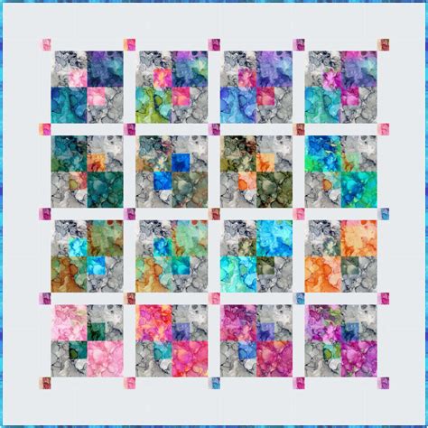 Fluid Tiles Quilt Pattern Fat Quarter Friendly By Windmill Quilts