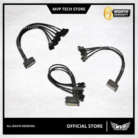 Sata To Pwm Splitter Cable Adapter Compatible With 3 Pin And 4 Pin Pwm
