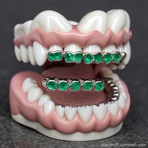 Luxurious Canine And Premolar Grillz Stable Diffusion Online