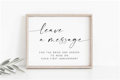 Leave A Message For The Bride And Groom To Read On Their First Etsy