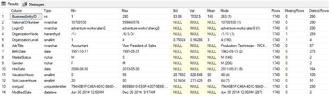 Data Analysis Of SQL Server Tables Using T SQL For Machine Learning