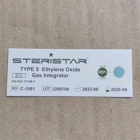 Steristar Class 5 Ethylene Oxide Gas Indicators Strip At ₹ 8piece