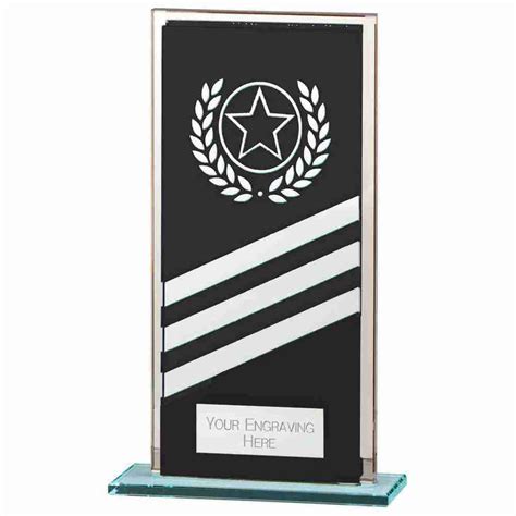 Talisman Mirror Glass Award Blacksilver Warrington Trophy World