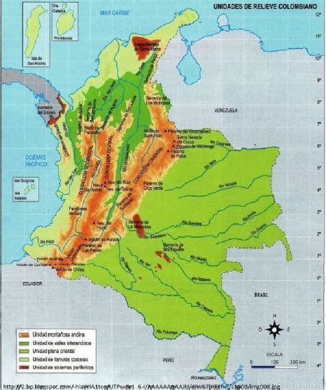 Mapa De Llanuras De Colombia Mapa De Colombia