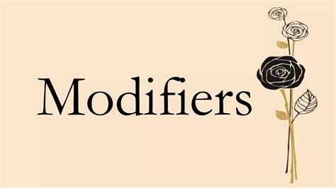 Modifiers Ppt