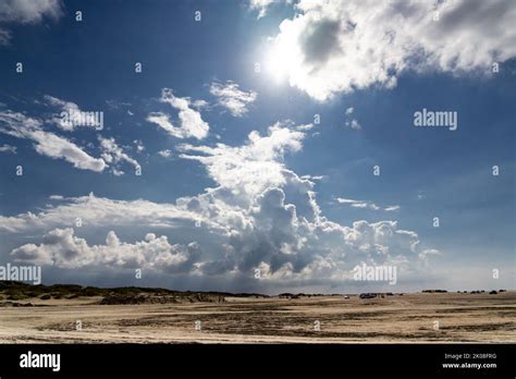 Rømø island under a dramatic summer sky Stock Photo - Alamy