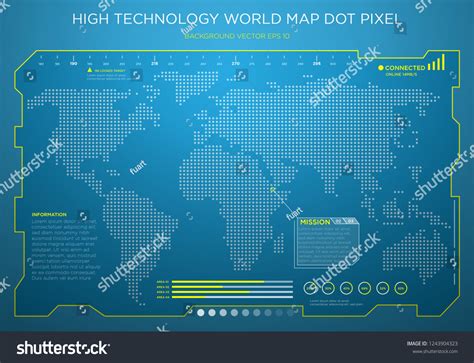 Hi Tech World Map Digital Interface Stock Vector Royalty Free
