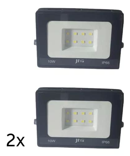 Kit 2 Refletor Led 10w Holofote Branco Frio Prova D água Jng MercadoLivre