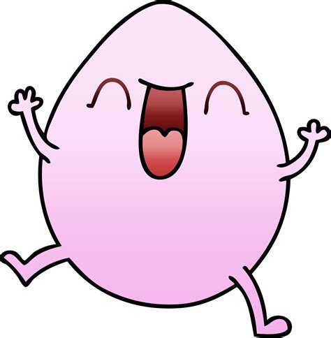 Gradient Shaded Quirky Cartoon Egg 45298969 Png