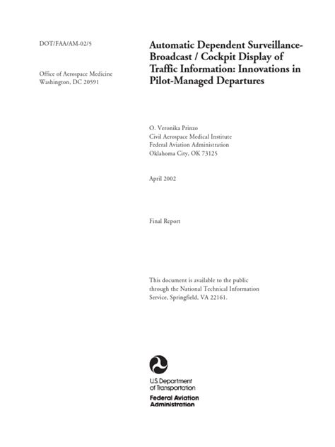 Cockpit Display Of Traffic Information Pdf Air Traffic Control Aerospace
