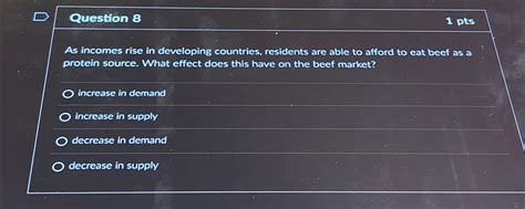 Solved Question 81 ﻿ptsas Incomes Rise In Developing