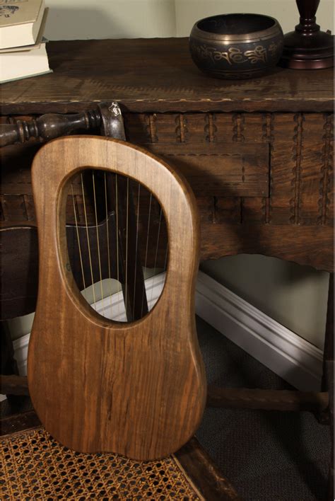 Lyre Harp 10 String Walnut Lyre Harp Dulcimer Shofar