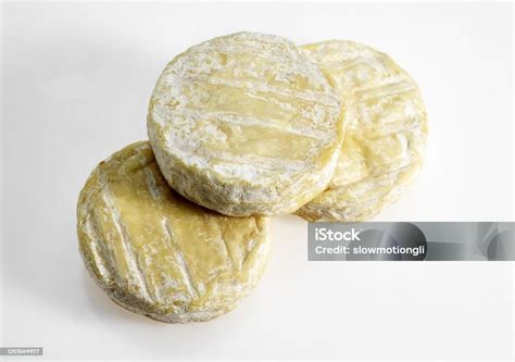 생 마르셀린이라고 불리는 프렌치 치즈 젖소 우유로 만든 치즈 화이트 배경 0명에 대한 스톡 사진 및 기타 이미지 0명 사진 이미지 수평 구성 Istock
