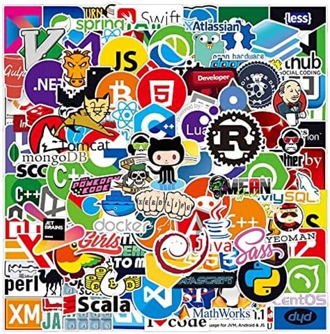 Amazon ULSEIGN 120 PCS Computer Programming Language Stickers