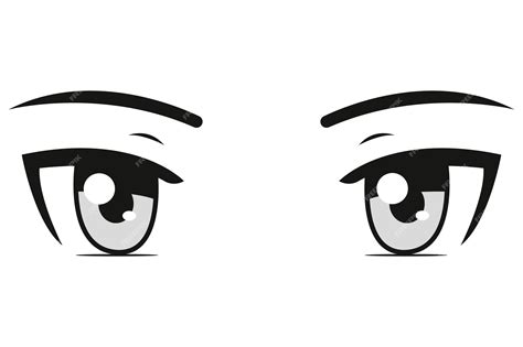 Ojos De Anime De Dibujos Animados Ilustración De Stock Vectorial