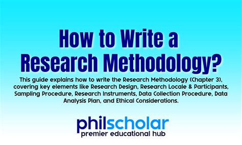 How To Write Research Methodology Philscholar