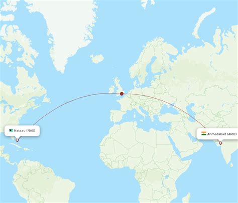 All Flight Routes From Ahmedabad To Nassau Amd To Nas Flight Routes