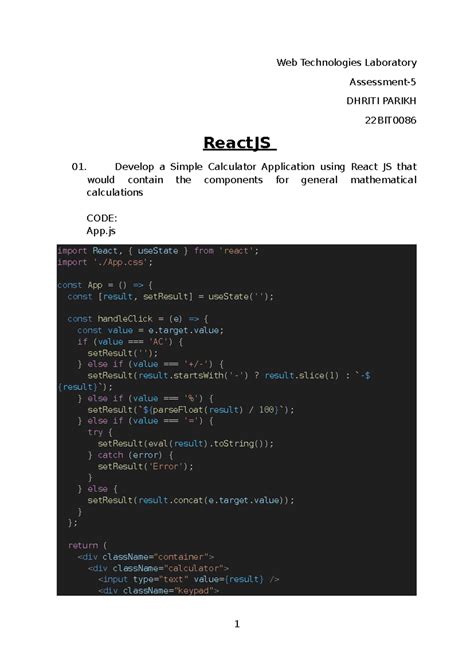 web5 web technologies laboratory assessment dhriti parikh 22bit