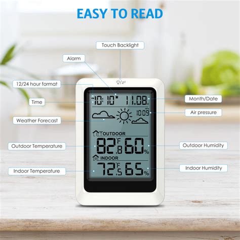 Weather Station Radio With Outdoor Sensor Digital DCF Radio Controlled