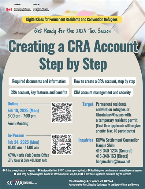 Creating A Cra Account Step By Step In Person Online Kcwa