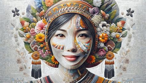 Premium Photo 3d Flat Icon As Cultural Mosaic Portraits Celebrating