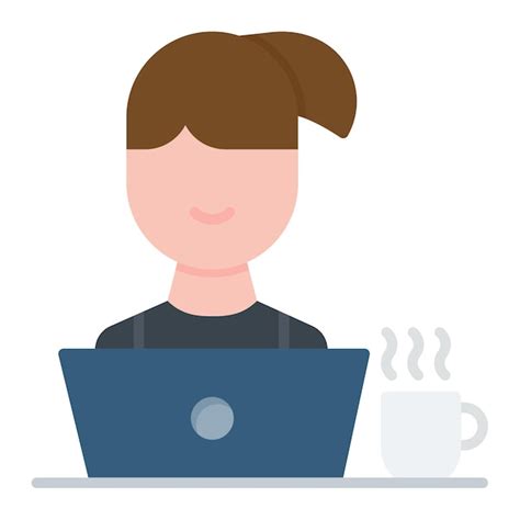 Premium Vector Freelancer Female Flat Illustration