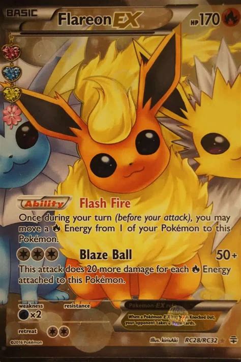 Flareon EX RC28 RC32 Full Art Pocket Monster