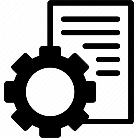 Process Execution Configuration Control Document Gear Icon Download On Iconfinder
